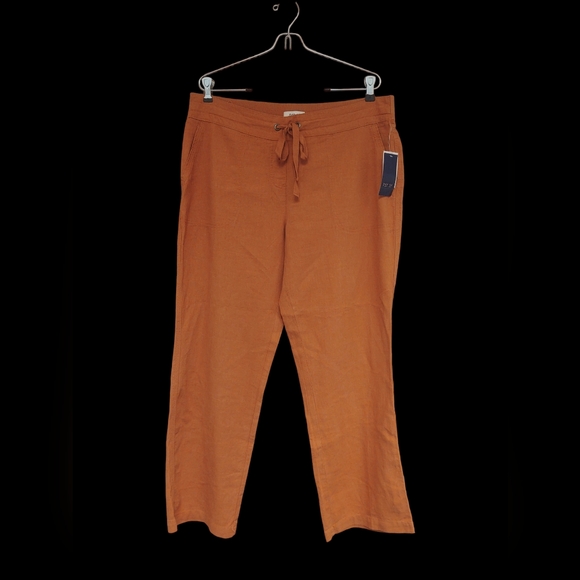 Per Se | Pants & Jumpsuits | Sale Nwt Per Se Linen Blend Terracotta ...